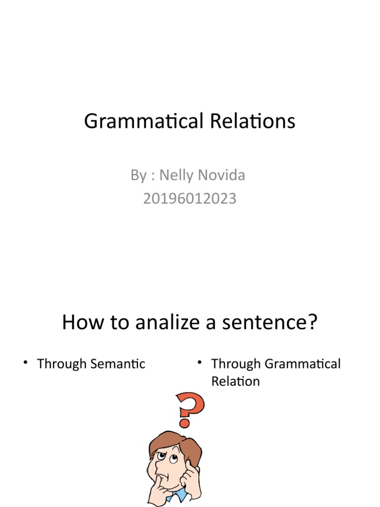 Grammatical Relations | PDF