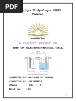 Chemistry Project On Electrochemical Cell | PDF | Redox | Electrochemistry