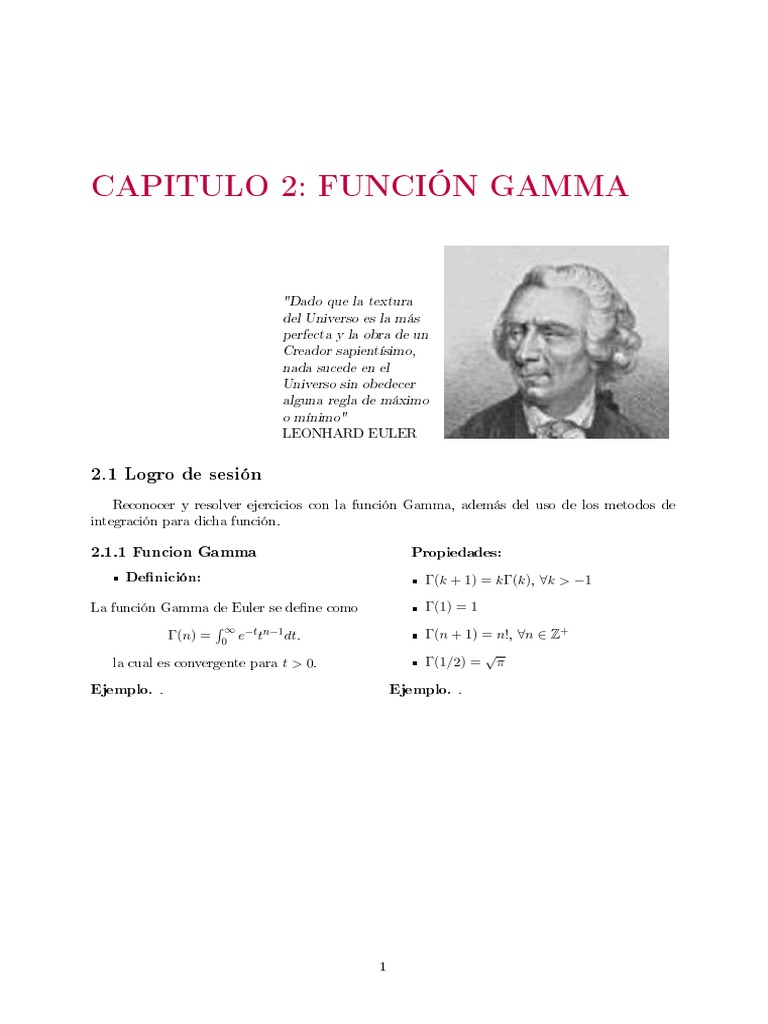 Funcion Gamma PDF | PDF | Integral | Análisis matemático