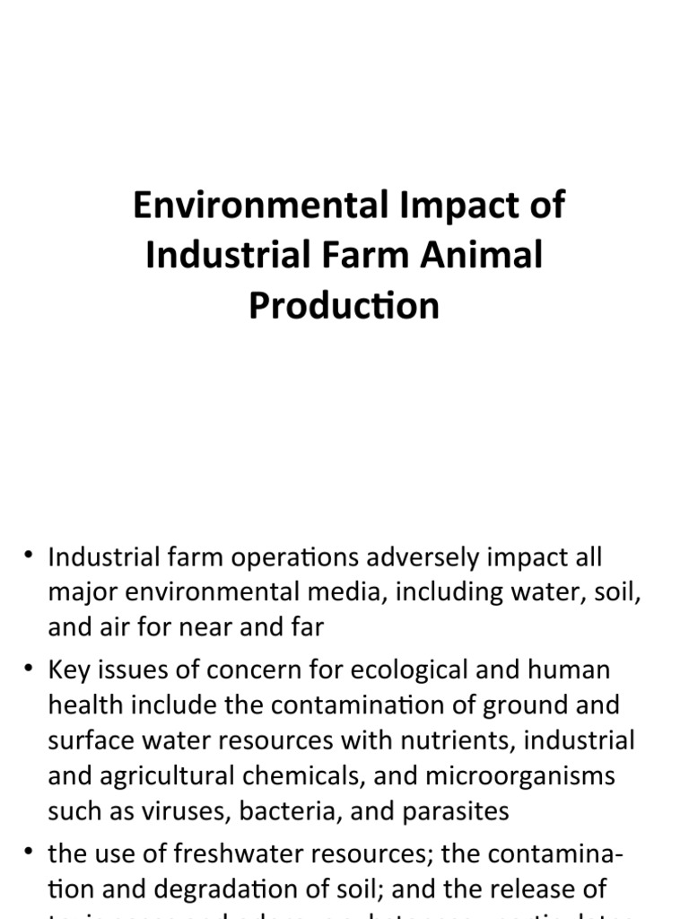 13, Env Impact of Industrial Farm Animal and Environment | PDF ...
