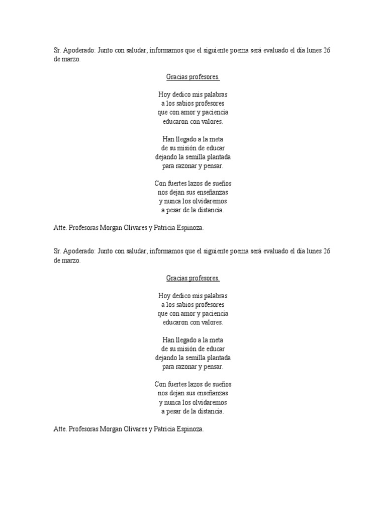 Poema Al Maestro | PDF