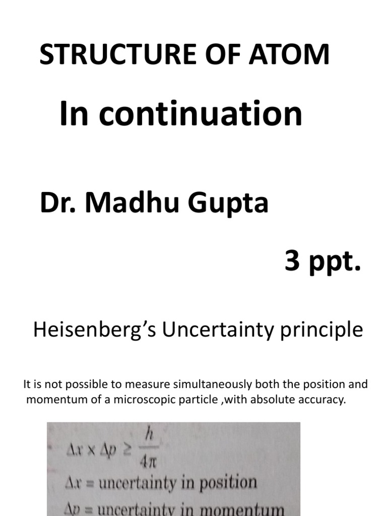 Atomic Structure... (3) PPT | PDF | Atomic Orbital | Schrödinger Equation