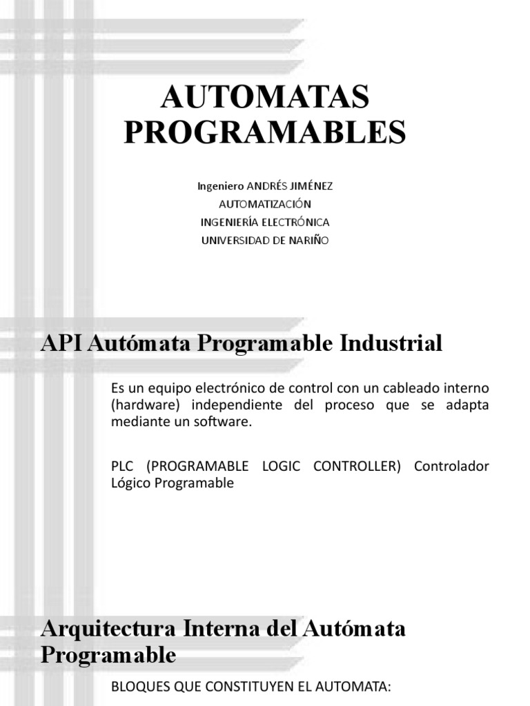 Automatas Programables Pdf Unidad Central De Procesamiento Poco