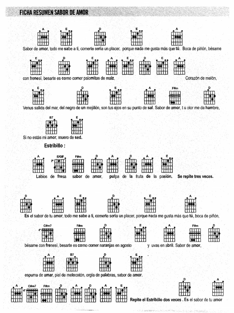 Danza Invisible - Sabor de Amor (Reducida) - Acordes 47 | PDF
