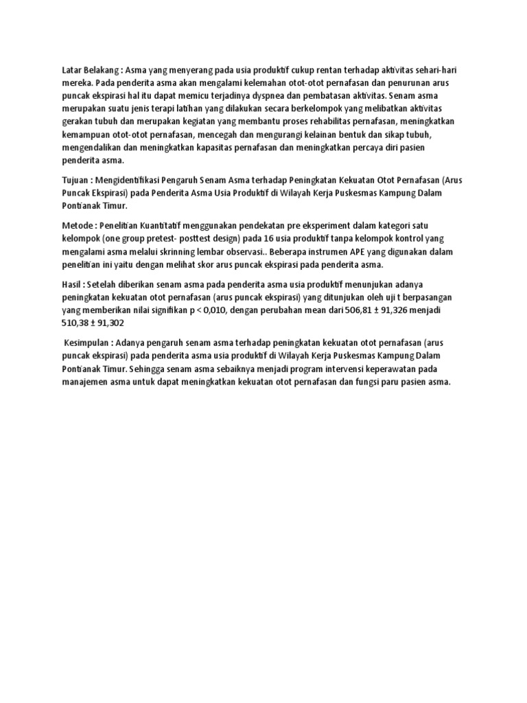 Resume Senam Asma Lansia | PDF