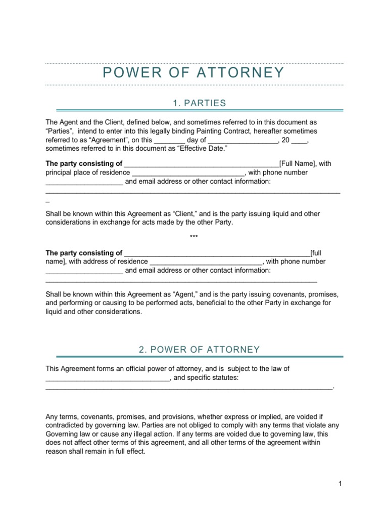 Power of Attorney PDF | PDF | Confidentiality | Power Of Attorney