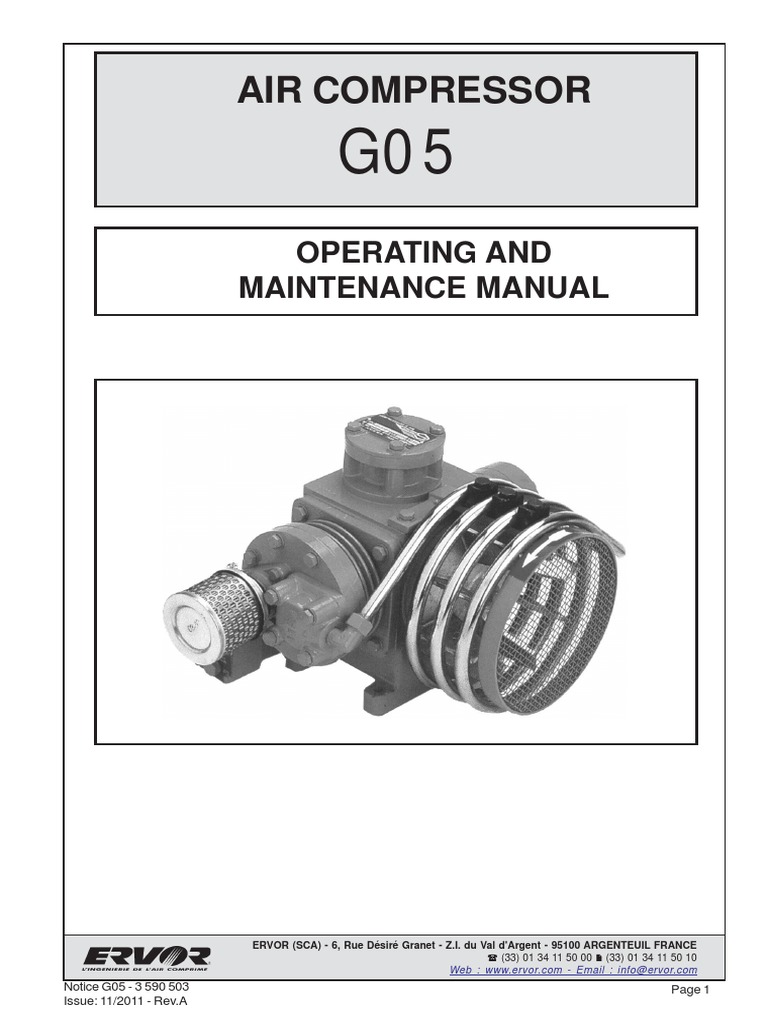 Ervor Air Compressor | PDF | Piston | Valve