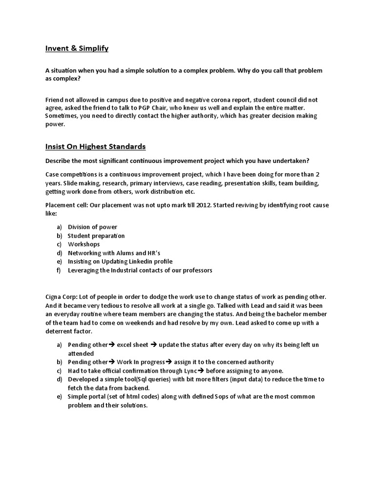 Invent & Simplify | PDF