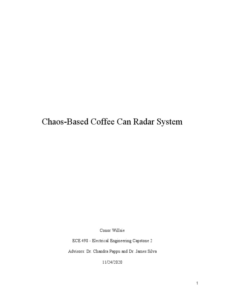 498 Design Report 11-24-2020 | PDF | Frequency Modulation | Radar