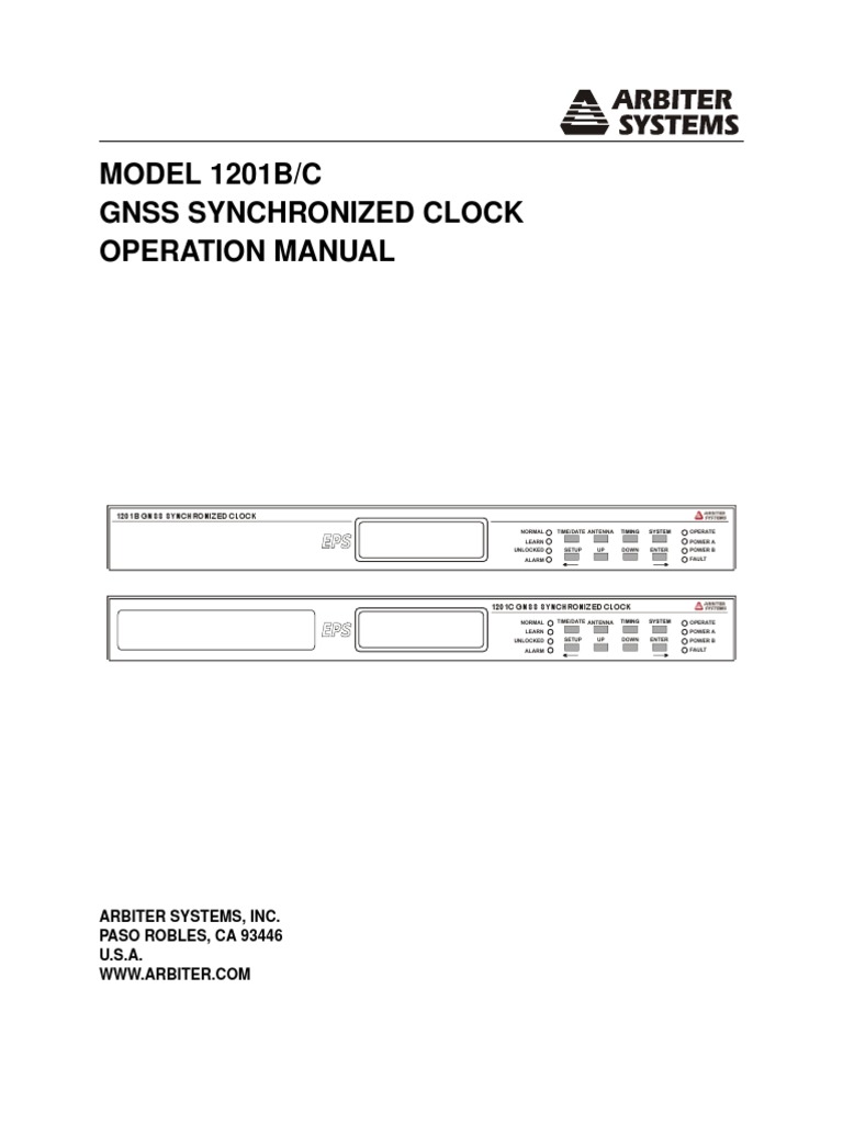 1201C GNSS - Arbiter - Manual | PDF | Computer Hardware | Electronics