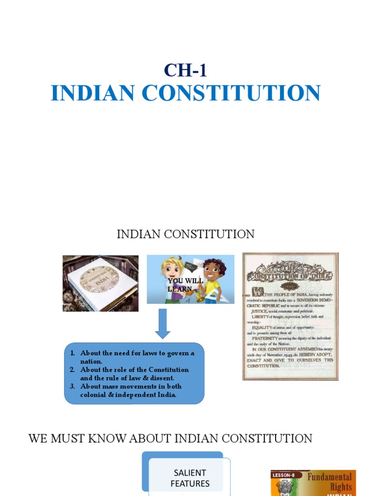 Class 8 Ch-1 Indian Constitution Ppts | PDF