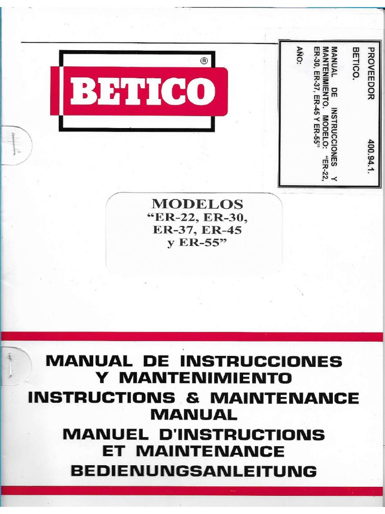 Manual Betico (Manual en Planta) | PDF