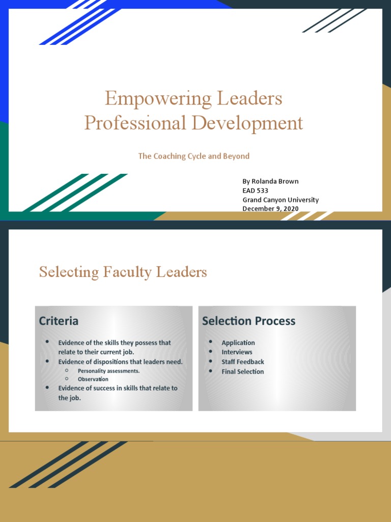 Empowering Leaders Professional Development Ead 533 | Download Free PDF ...