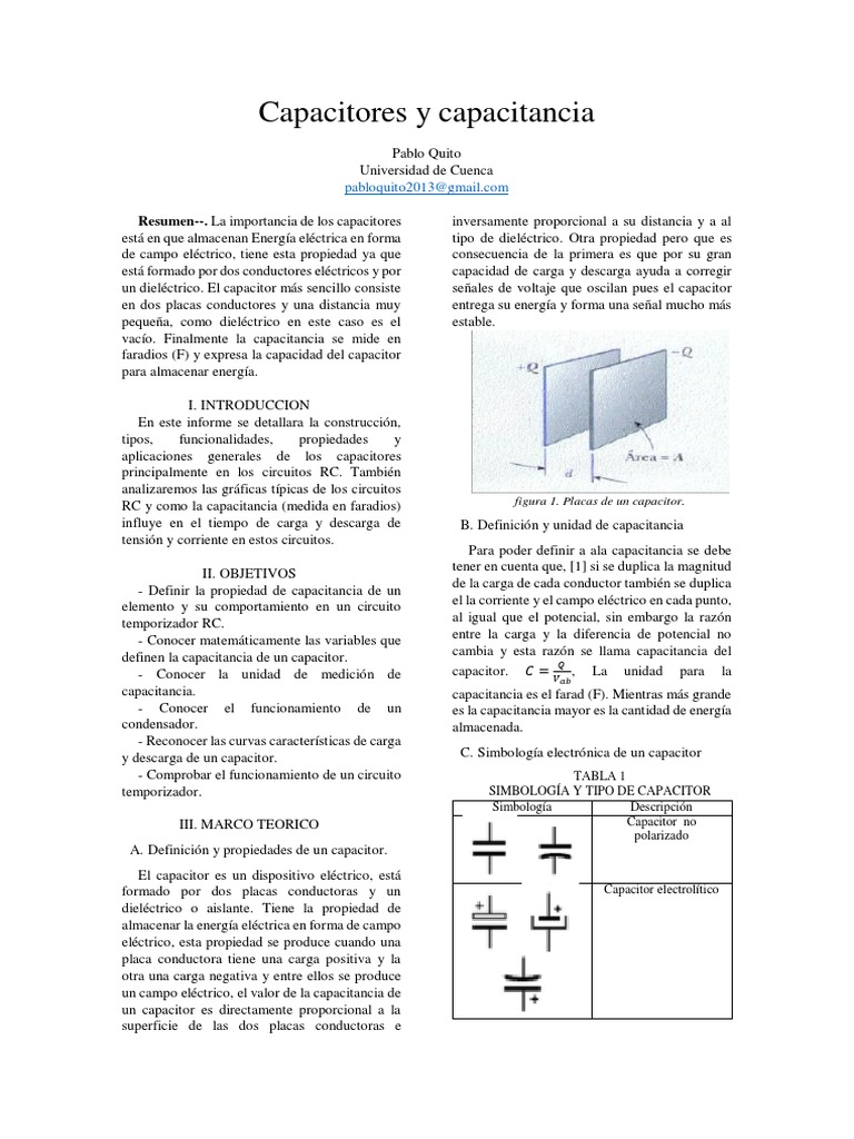 Capacitores y Capacitancia | PDF | Capacidad | Condensador