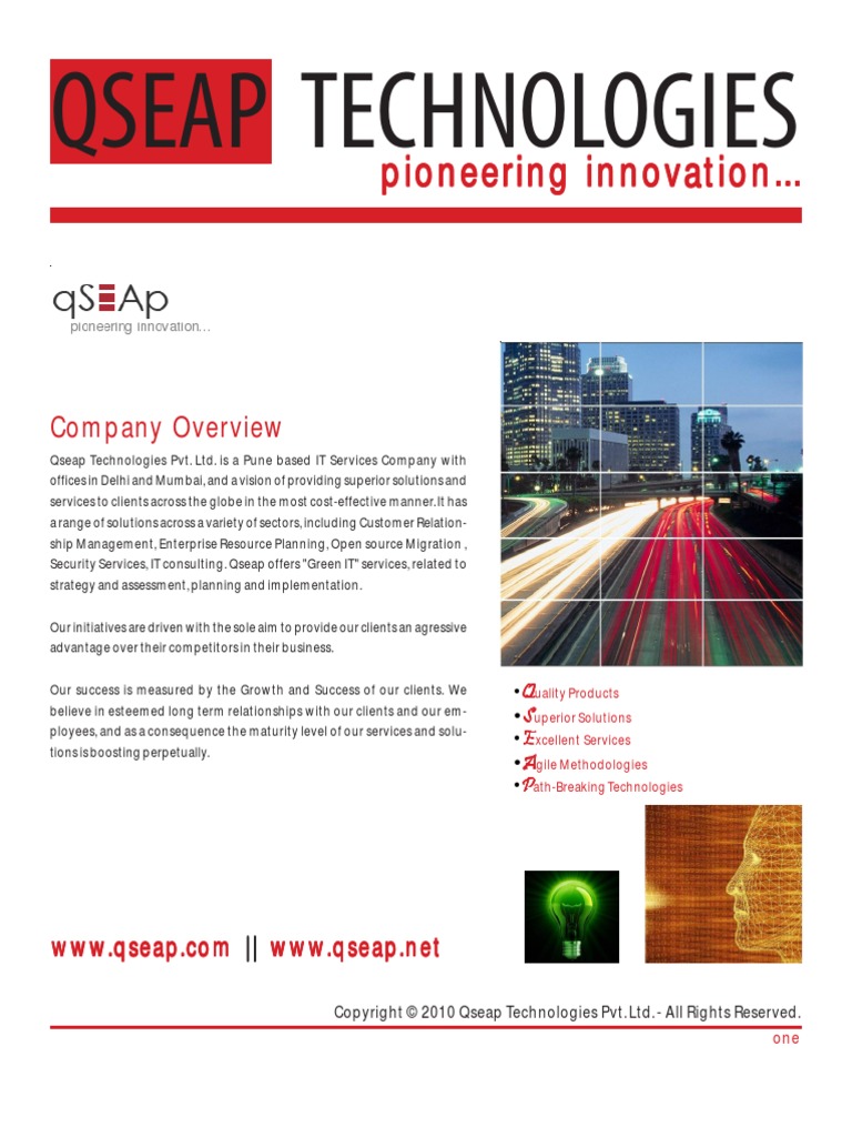 Qseap Technologies Company Profile | PDF | Information Security | Agile ...