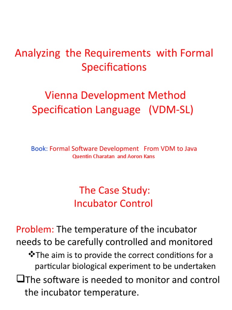 Analyzing The Requirements With Formal Specifications Vienna ...
