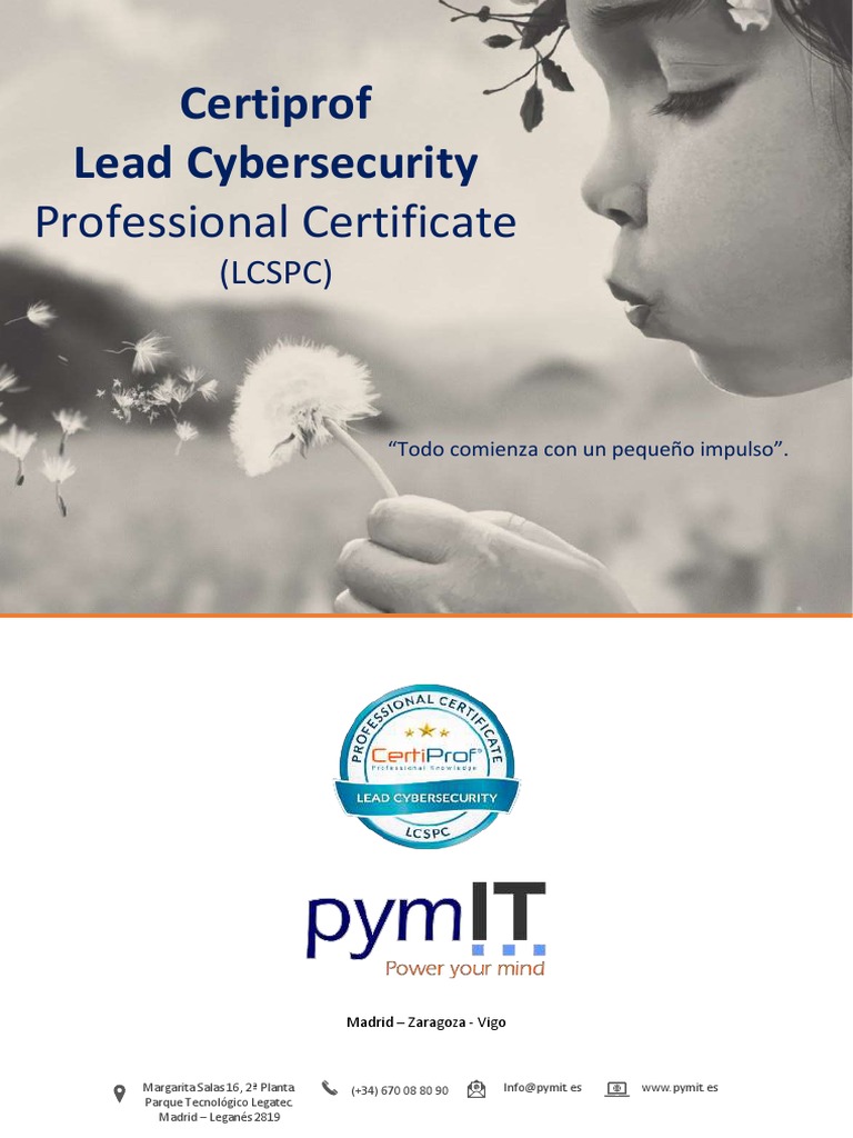 Temario Certiprof Lead Cybersecurity Professional Certificate LCSPC Certiprof Pymit | PDF | La ...