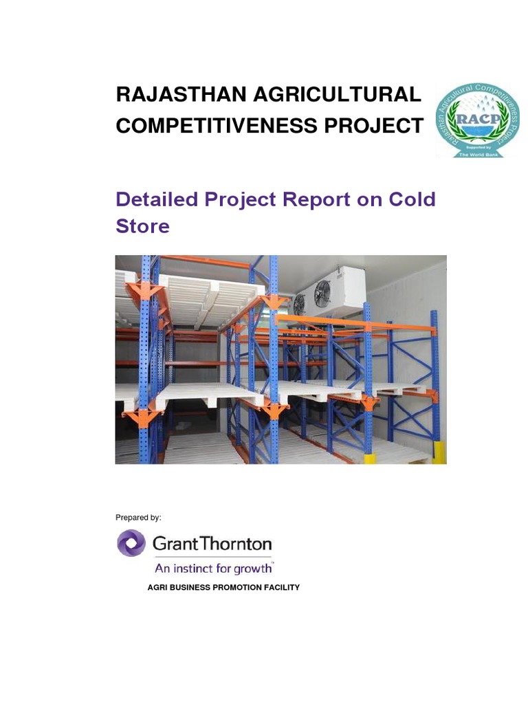 RACP - ABPF - Tech DPR - Cold Store | PDF | Refrigeration | Vegetables