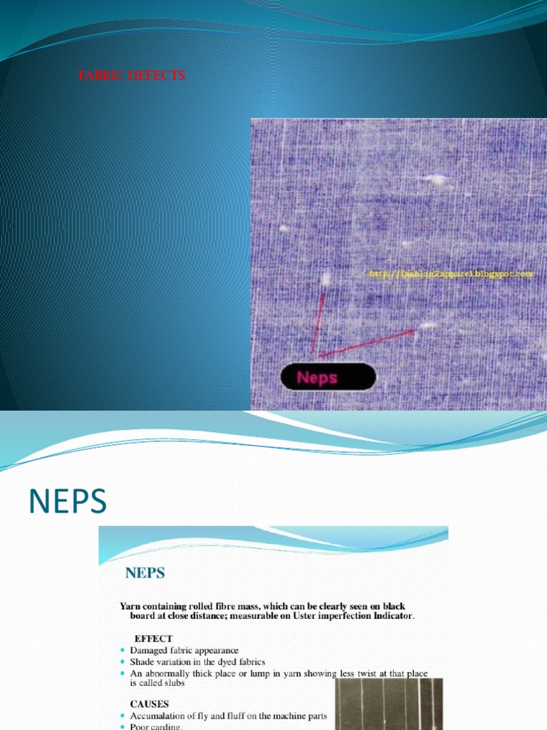 Fabric Defects: Neps, Barre, and Bowing | PDF