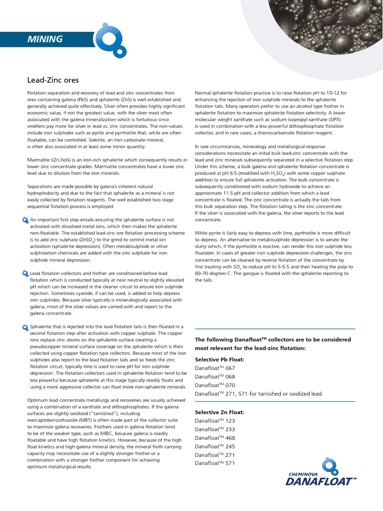 Lead Zinc Ores PDF | PDF | Lead | Zinc