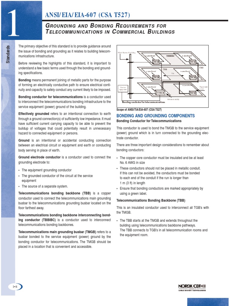 02-ANSI-EIA-TIA-607-CSA T527-2040 | Power Engineering | Building ...