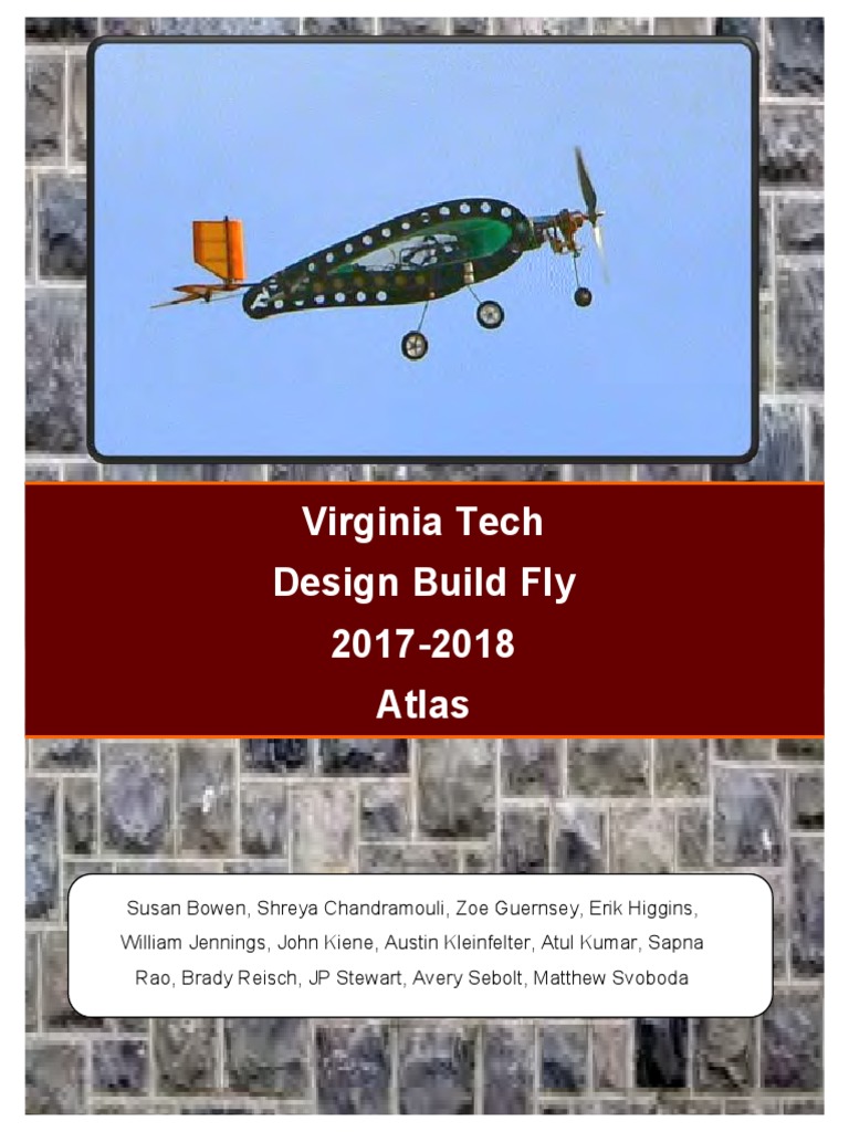 Virginia Tech Design Build Fly 2017-2018 Atlas | PDF | Landing Gear ...