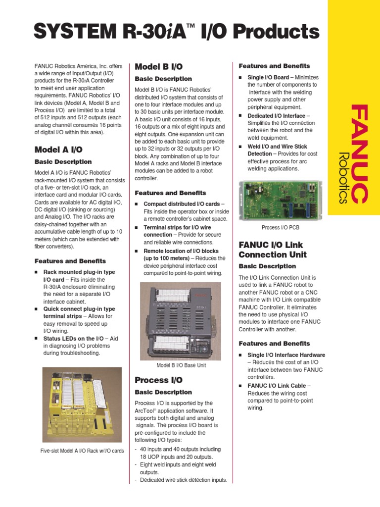 FANUC Controller SYSTEM R-30iA I-O Products PDF | PDF | Input/Output ...