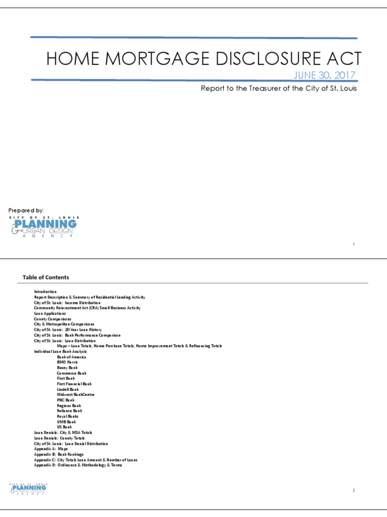 Home Mortgage Disclosure Act: JUNE 30, 2017 | PDF | Home Mortgage ...