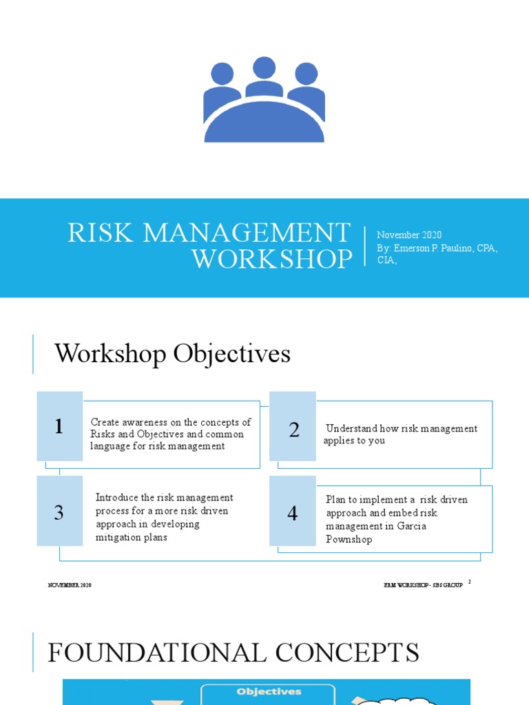 ERM Training Day 1 | PDF | Enterprise Risk Management | Risk Management