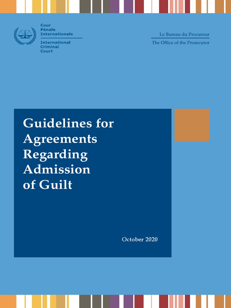 Guidelines For Agreements Regarding Admission of Guilt: October 2020 ...
