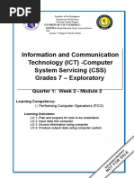 TLE-TE 9 - Q1 - W7 - Mod7 - ICT CSS | PDF | Computer Hardware | Software