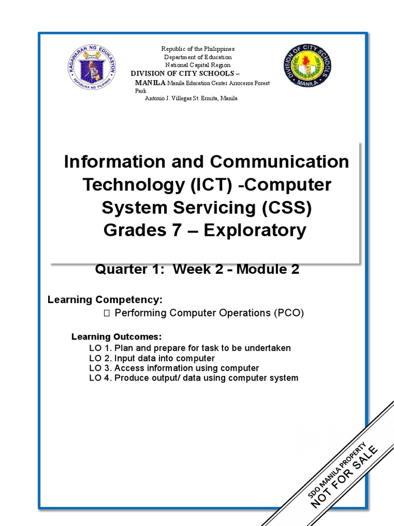 TLE-TE 7 - Q1 - W2 - Mod2 - ICT CSS | PDF | Computer Data Storage ...