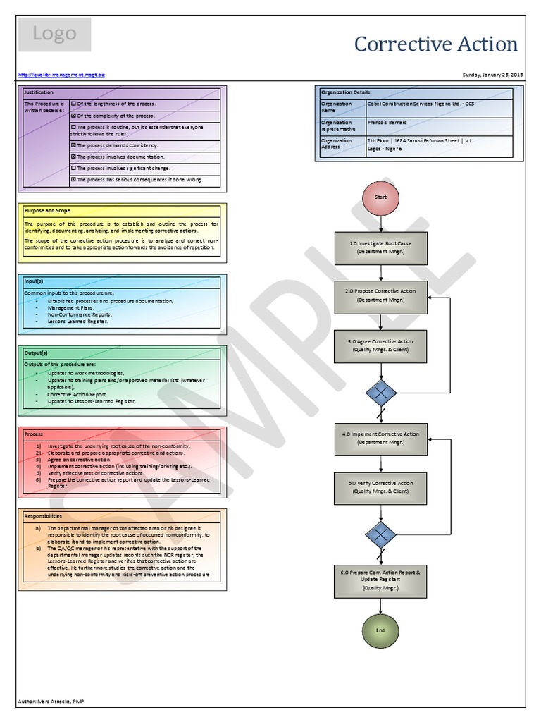 Corrective Action Procedure | PDF