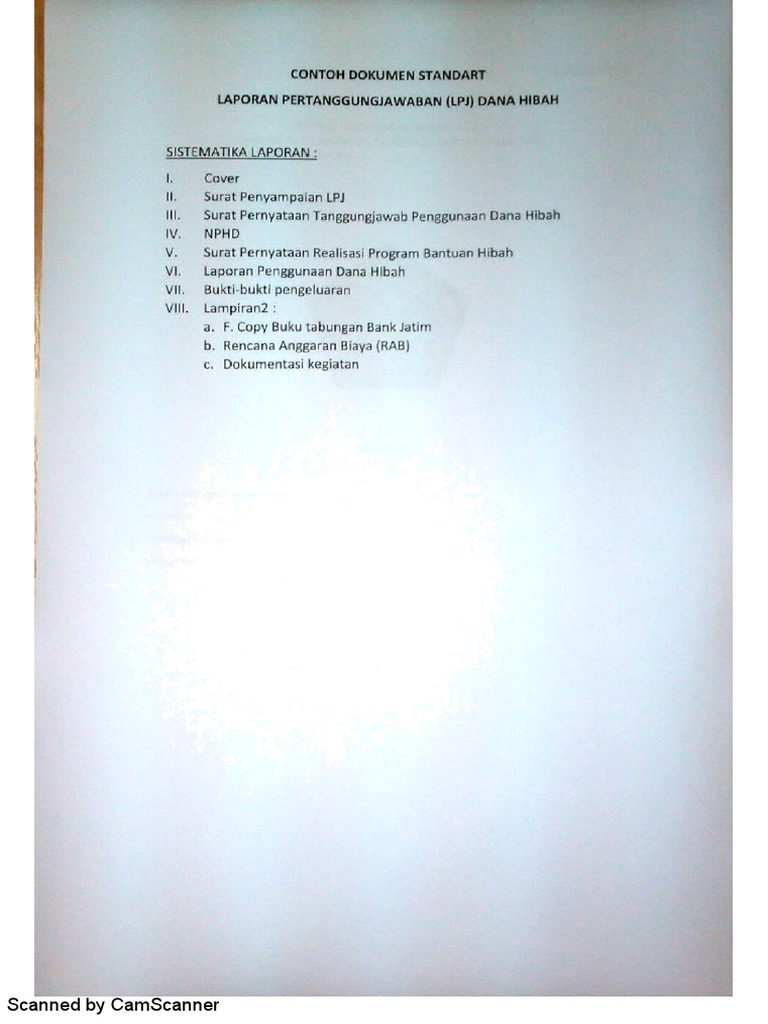 Contoh LPJ | PDF