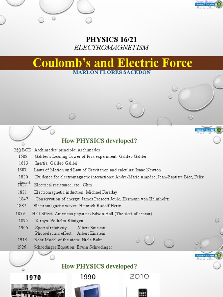 Module 1 Genphys 2 Introduction Coulomb Force | PDF | Electric Field | Electric Charge