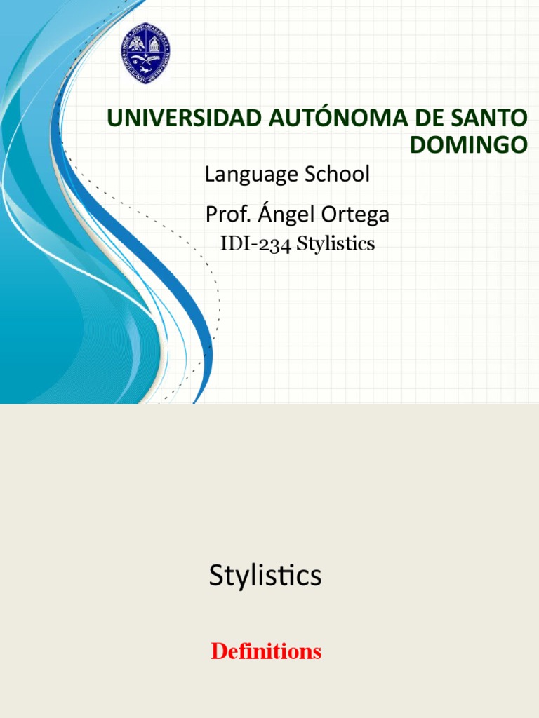 Stylistics Introduction and Definition Feb 10, 2020 Version (6) .PPSX ...