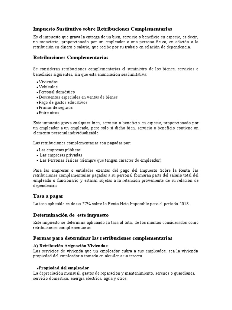 Folleto Retribuciones Complementarias | PDF | Impuesto sobre la renta ...