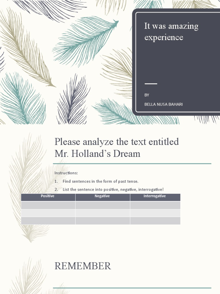 Past Tense Sentence Analysis Guide | PDF | Question | Verb