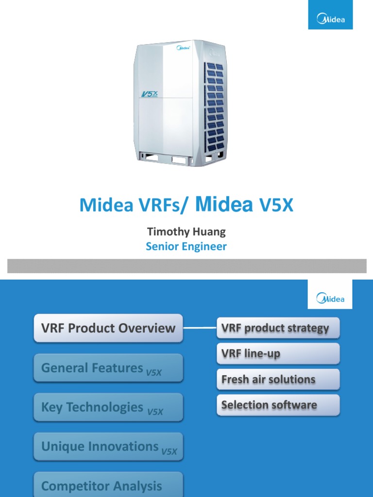 Midea VRFS/ Midea V5X: Timothy Huang | PDF | Electric Motor | Power ...