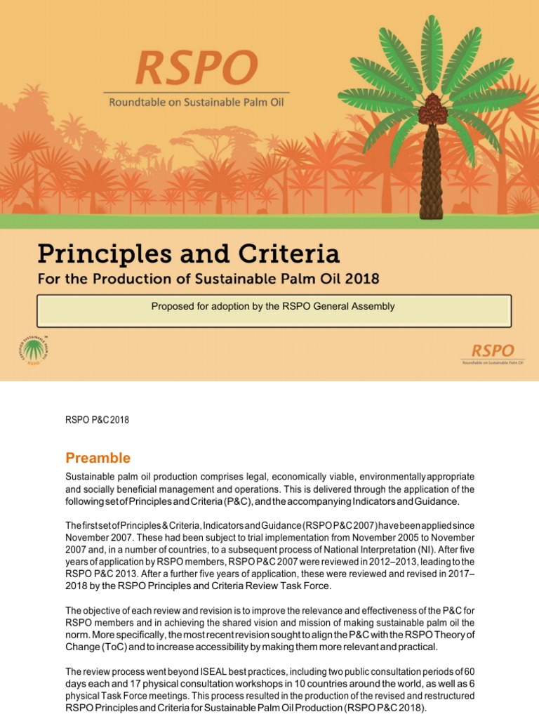 3.1 Rspo - P&C - 2018 | PDF