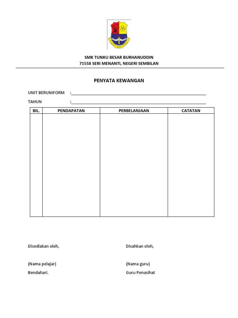 Contoh Tapak Akaun Kewangan | PDF