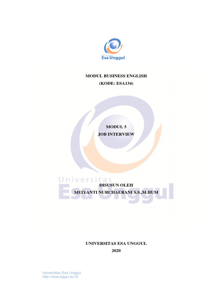 0-Blanko-Modul-5-Job Interview | PDF | Job Interview | Interview