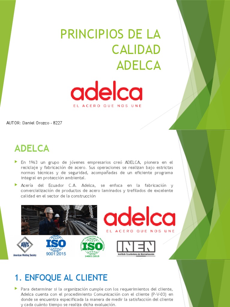 ADELCA | PDF | Calidad (comercial) | Acero