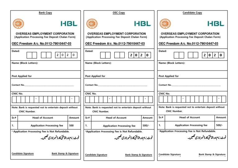 Bank Challan 0 | PDF | Banking | Services (Economics)