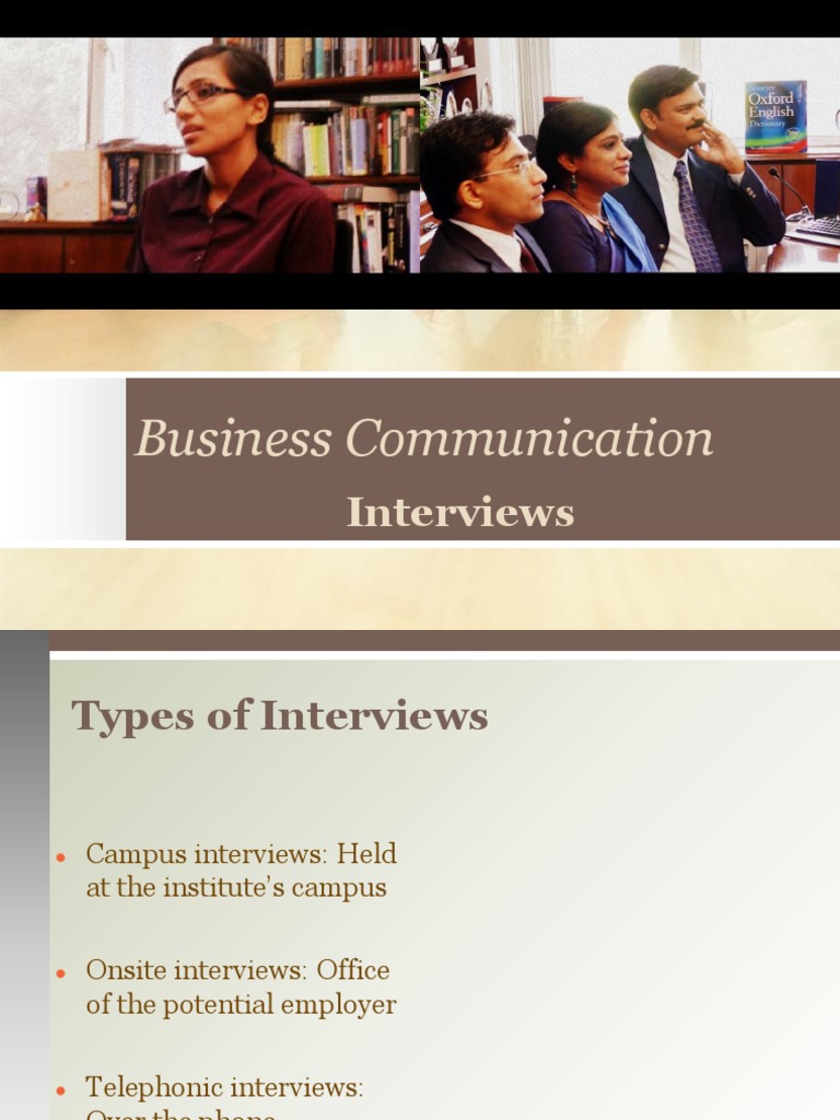 Business Communication: Interviews | PDF | Psychological Concepts | Clothing