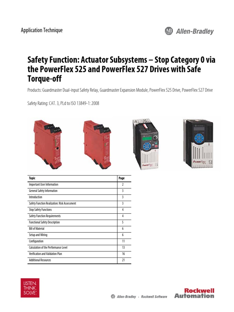 Safety Function: Actuator Subsystems - Stop Category 0 Via The ...