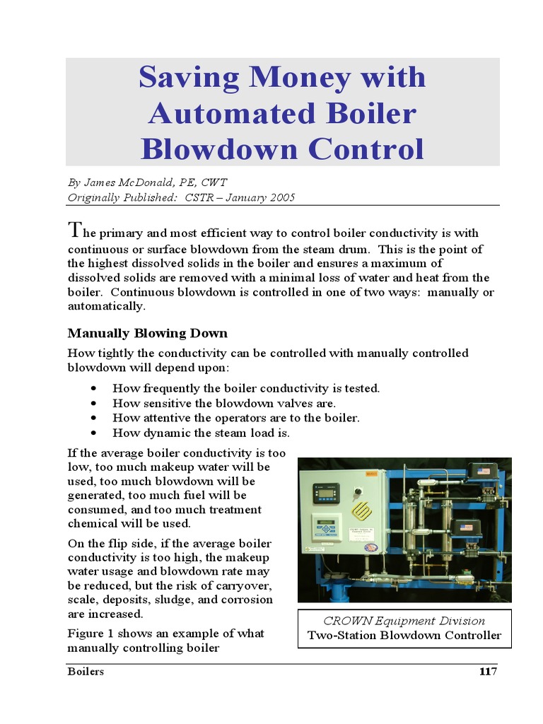 Saving Money With Automated Boiler Blowdown Control: Manually Blowing ...