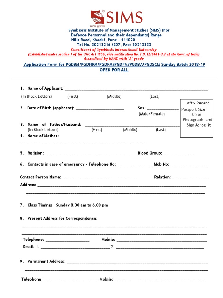 Diploma Application Form 2018 19 | PDF | Government | Social Institutions