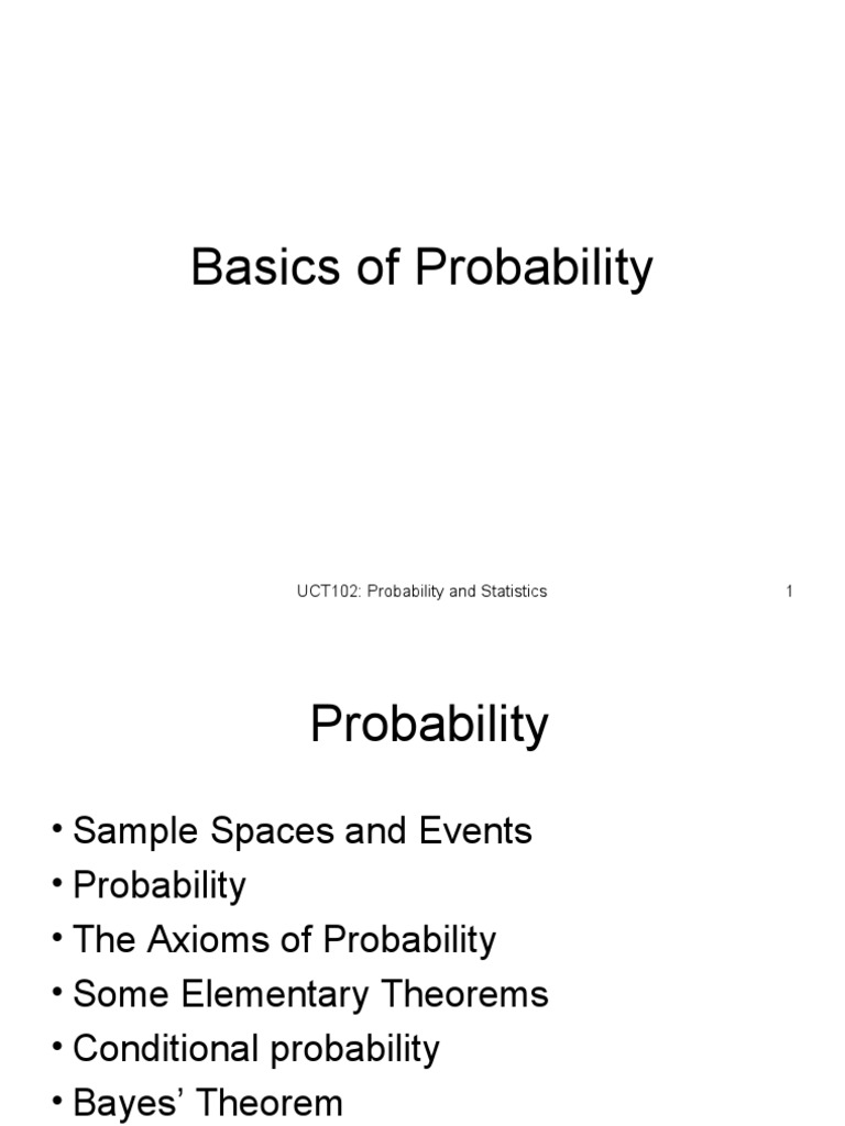 Basics of Probability | PDF | Function (Mathematics) | Probability