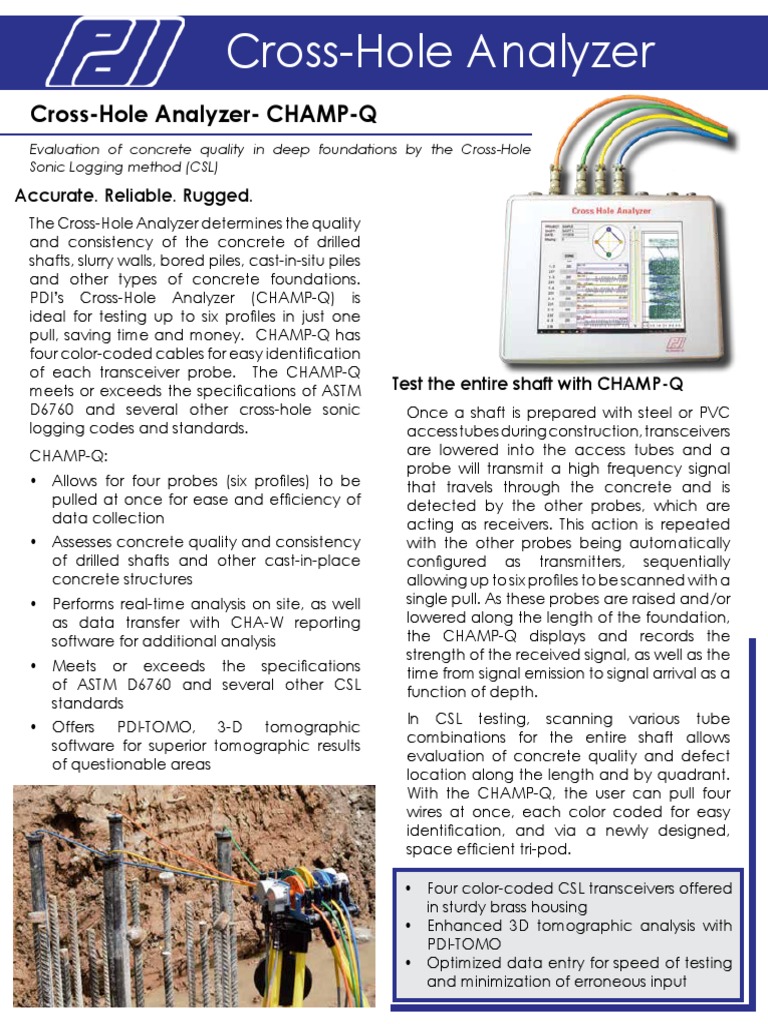 Cross-Hole Analyzer-CHAMP-Q: Accurate. Reliable. Rugged | PDF | Deep ...